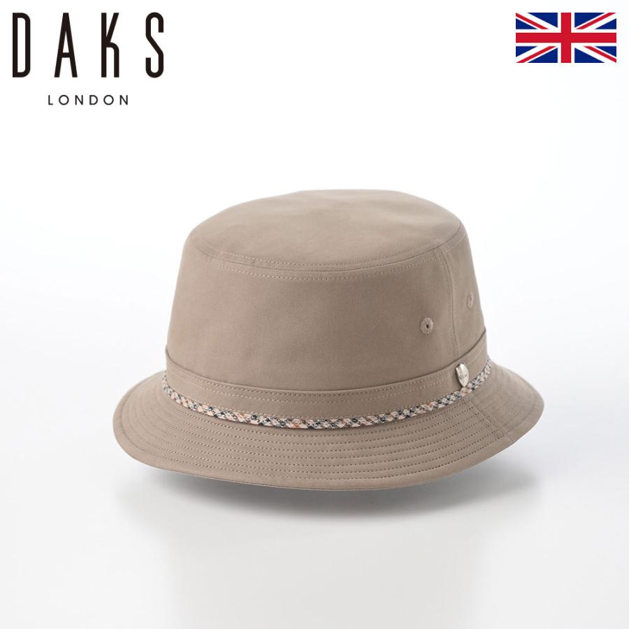 DAKS サファリハット バケット 帽子 メンズ 紳士帽 秋 冬 おしゃれ 無地 カジュアル Safari Peach Skin(サファリ ピーチスキン) D1901 ベージュ : メンズ ...