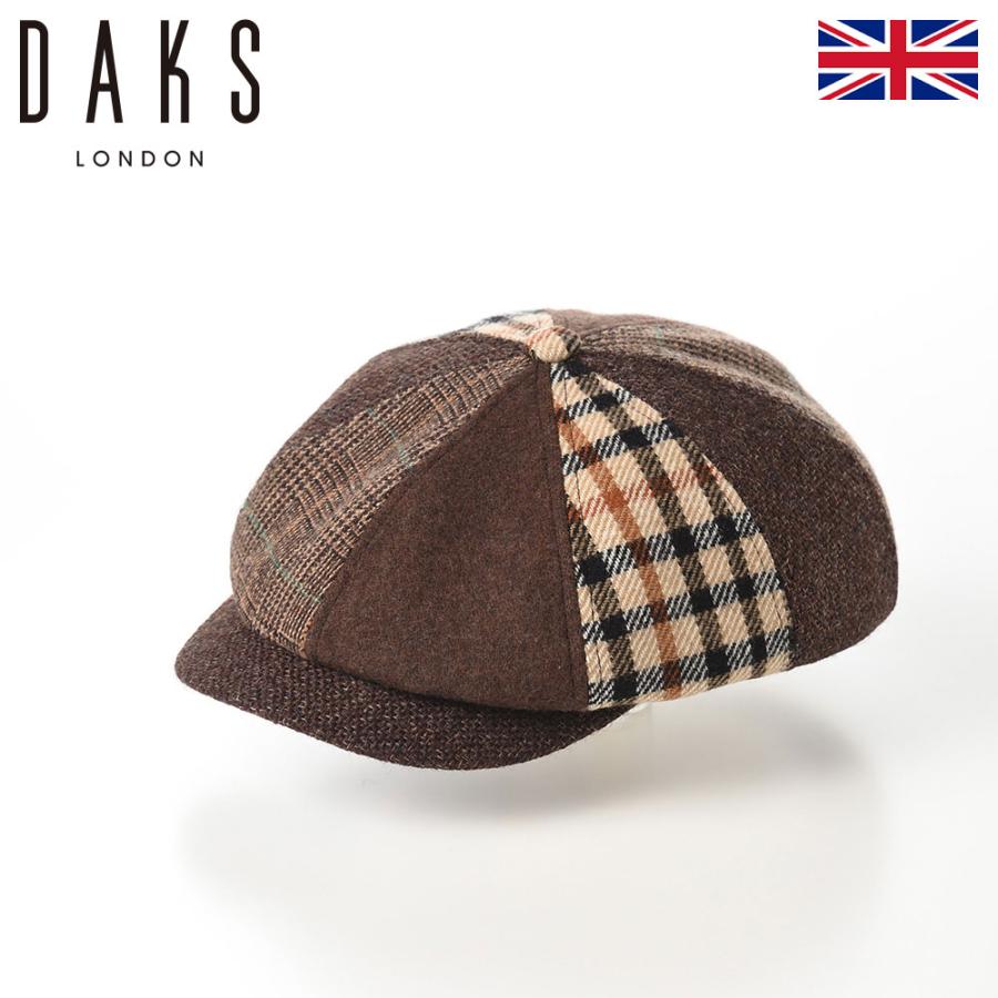 DAKS キャスケット帽 キャップ 秋 冬 帽子 メンズ レディース Casket Tartan Check Patchwork D3910 ブラウン : d3910-brown : メンズ ...