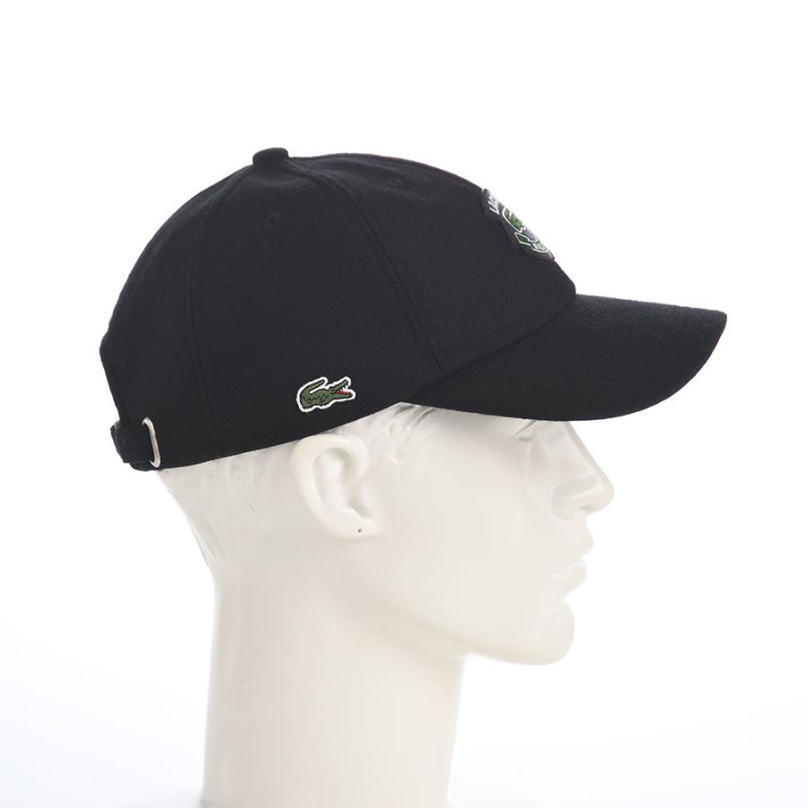 LACOSTE キャップ CAP 帽子 メンズ レディース 春 夏 秋 冬 ラコステ ブランド EMBLEM FLANNEL CAP（エンブレム フランネルキャップ） L1342 ブラック ...