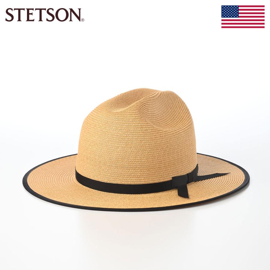 STETSON（ステットソン） 帽子 中折れハット ストローハット 麦わら帽 BRAID OPEN ROAD(ブレード オープンロード ...