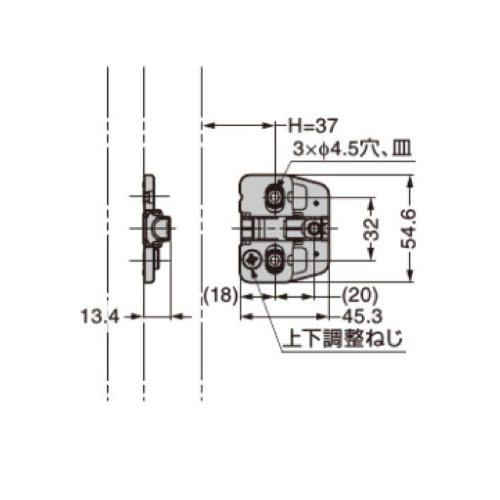 ワンタッチスライド丁番 マウンティングプレート 150-P4W-32TH+4 スガツネ工業 LAMP 160-023-241【即日出荷】【店頭受取可】 : ホームウェアショップクギセイ ...
