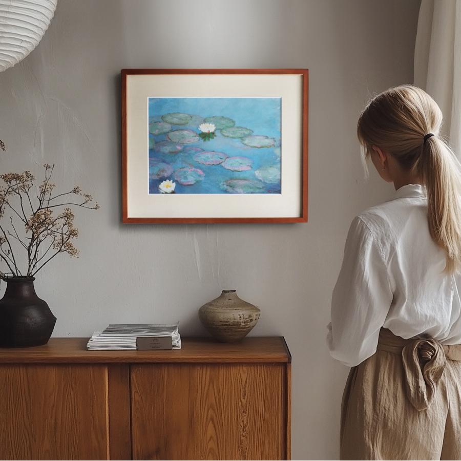 クロード・モネ 「睡蓮 1897-1899年」アートポスター（フレーム付き） / Claude Monet“Water Lilies 1897-1899”名画・絵画[額入り] : HOMU ...