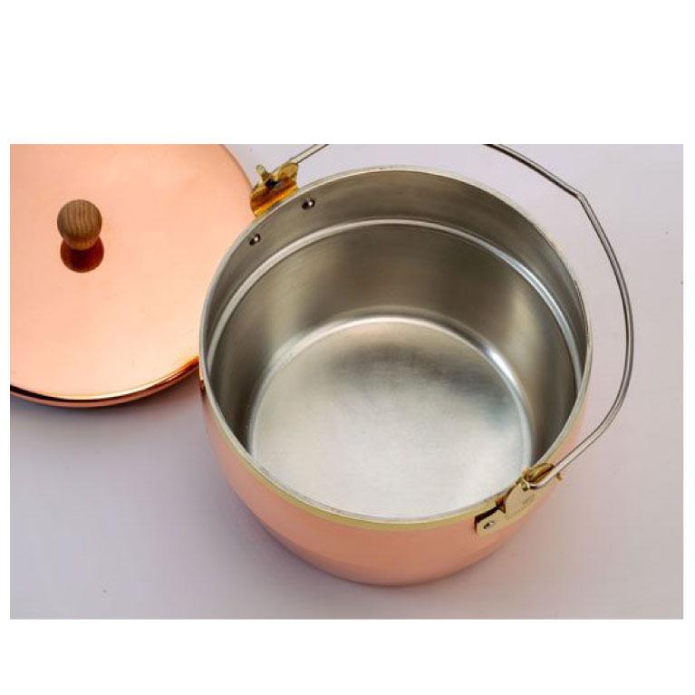 「Fireside/ファイヤーサイド」コッパーオークポット (86236/アウトドア/キャンプ用品/銅製鍋/調理器具/日本製) : 86236 ...