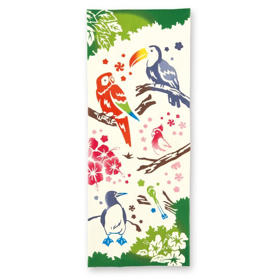 常夏の鳥達 注染 手ぬぐい kenema 日本製 手拭 南国 鳥 オオハシ オウム ウミガラス : HONDA STORE - 通販 - Yahoo!ショッピング