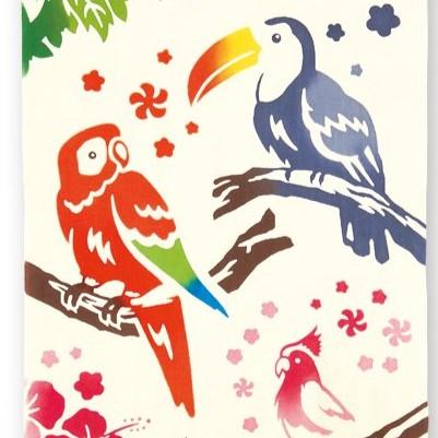 常夏の鳥達 注染 手ぬぐい kenema 日本製 手拭 南国 鳥 オオハシ オウム ウミガラス : HONDA STORE - 通販 - Yahoo!ショッピング