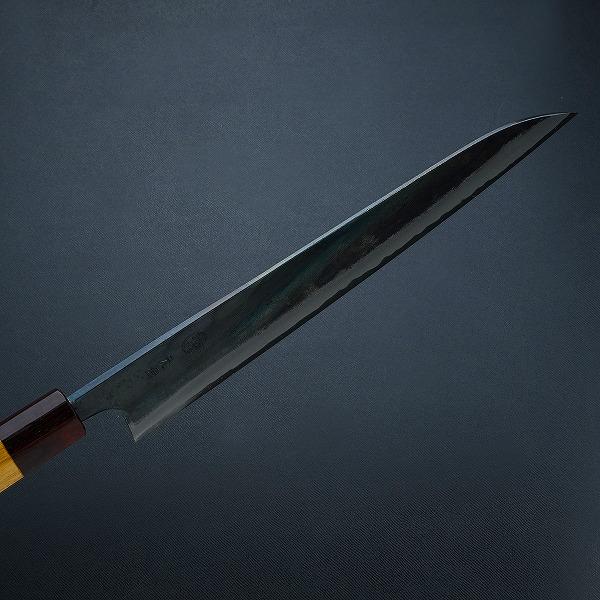 元兼 和牛刀 240mm 両刃 青紙1号 割込み 黒打ち仕上げ ケヤキ柄 木箱入り 土佐打ち刃物 :1118476:ほんまもん ヤフーショップ ...