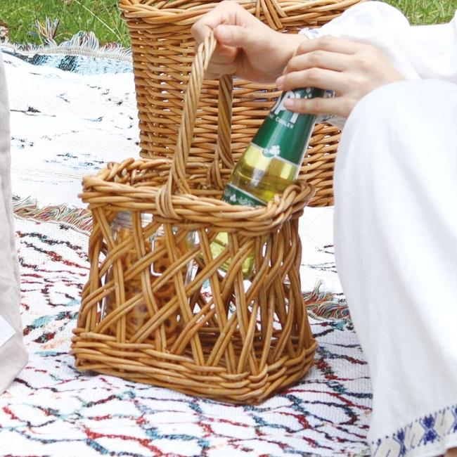 THE AROROG バスケット ”AROROG（アラログ）”ユーテンシルバスケット 籐 取っ手 ワンハンドル アンティーク 透かし編み 天然 ...