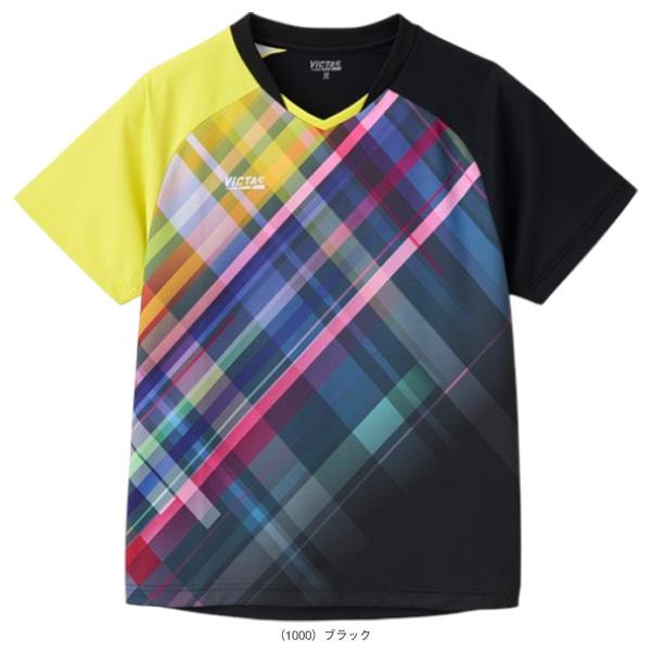 VICTAS ヴィクタス 卓球ウェア『メンズ/ユニ』 グラデチェック ゲームシャツ GRADATION CHECK GS ユニセックス ...