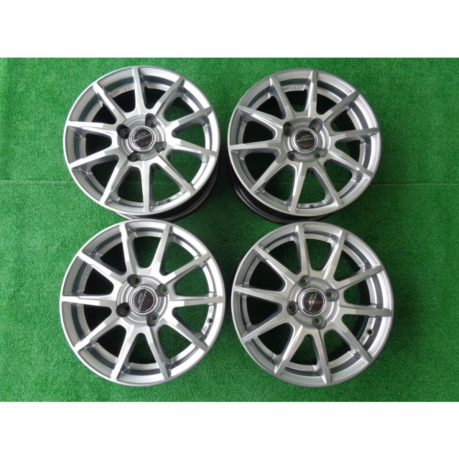 5.5J-14インチ 4H100 +48 シュナイダー SLC 中古 アルミ ホイール 4本 フィットなどに♪ : 55-14slctuki ...