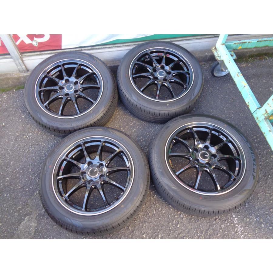 7J-17インチ 5H114.3 +38 JPstyle R10 205/55R17 エナセーブEC300 24年製 中古 ホイール タイヤ 4本 : 7 ...