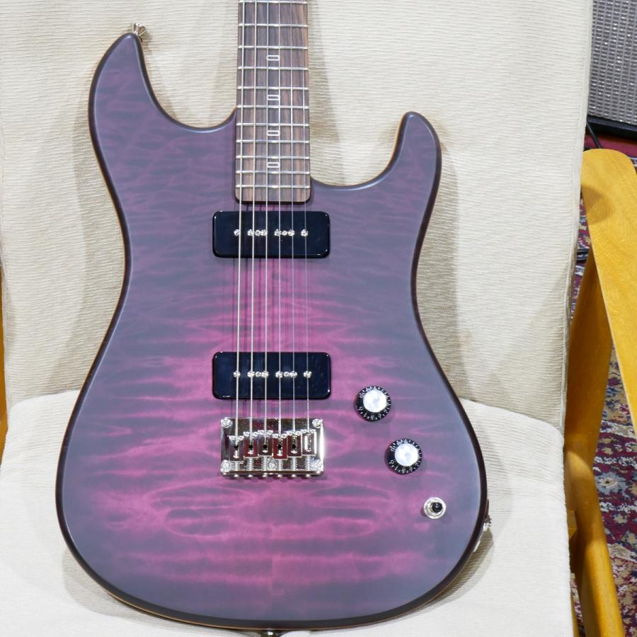 PJD Guitars / WOODFORD ELITE / Highland Purple Burst / ST / P90 / サイド ...