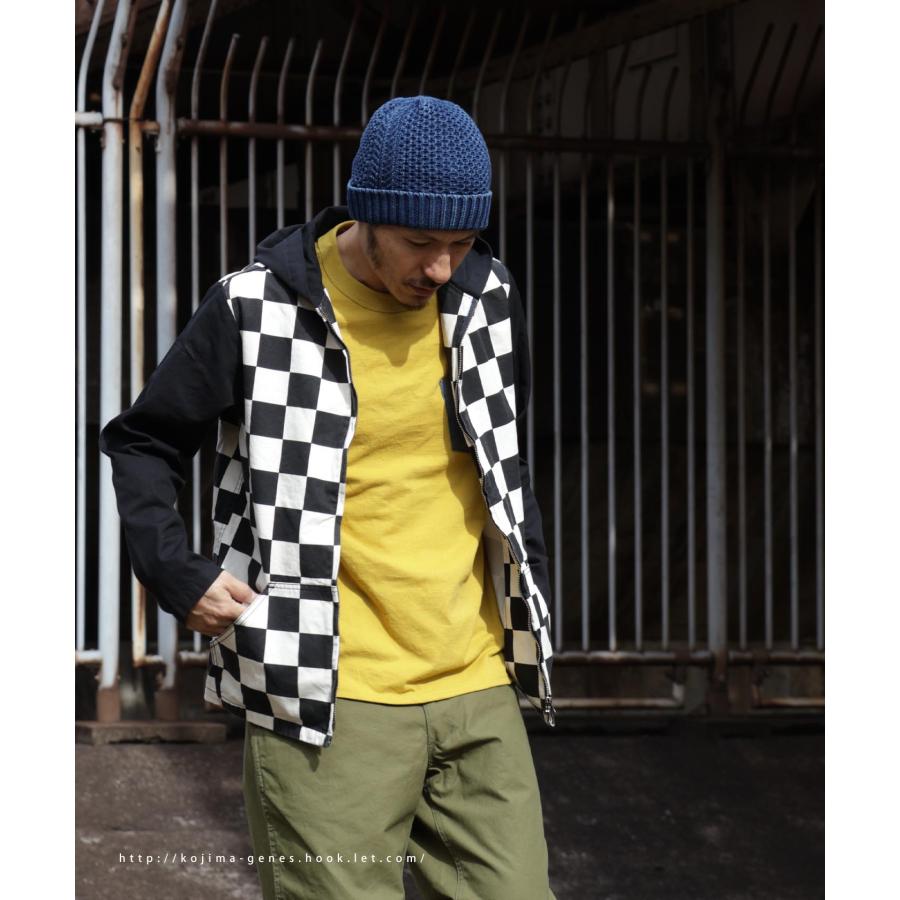 児島ジーンズ 公式通販 ブロックチェック ダブルジップ フーディー