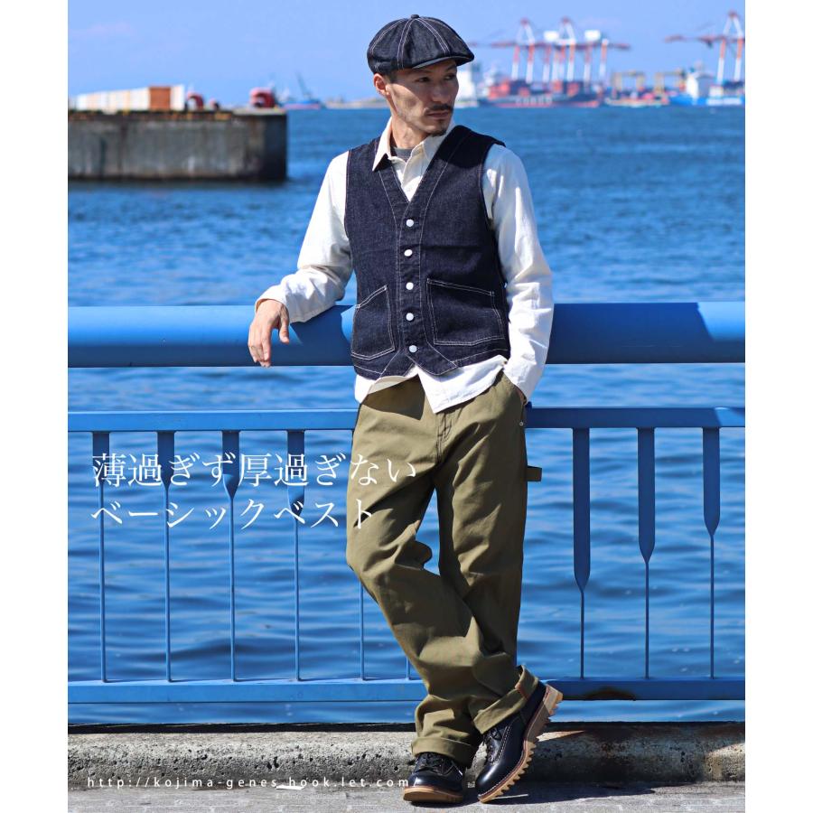児島ジーンズ 13oz デニム&ヒッコリー ベスト 【 】 トップス 児島ジーンズ 13oz デニム&ヒッコリー ベスト 【 】 トップス