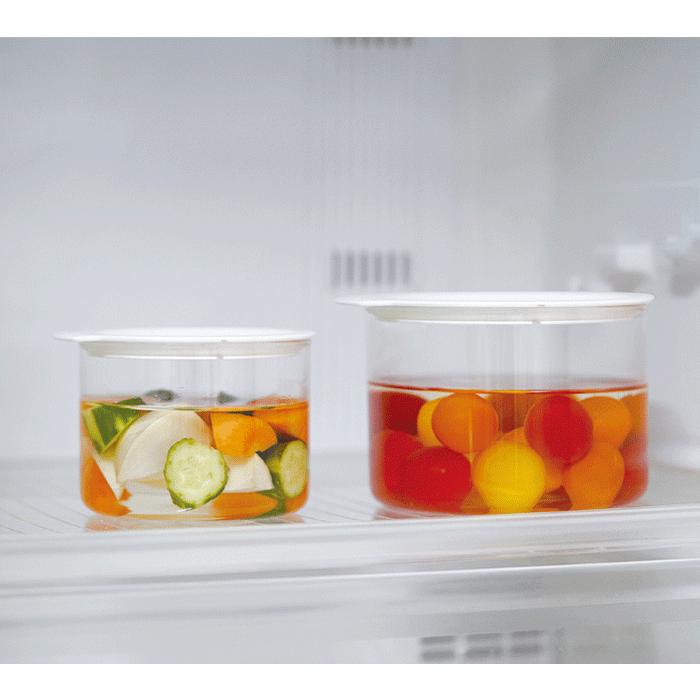 HARIO 在庫処分品 ハリオ HARIO ビネガーズ フードコンテナ800 実用容量800ml VFC-800-W 耐熱ガラス製 ...