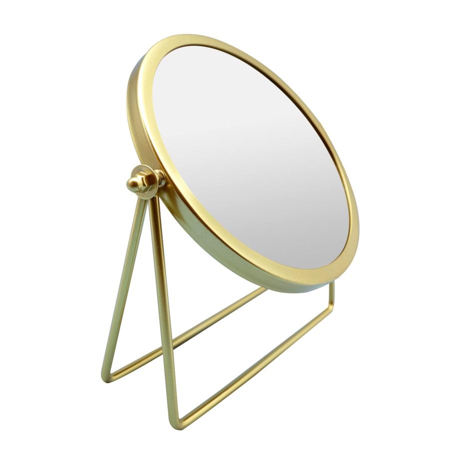化粧鏡 ミラー ゴールド フレーム 丸形 卓上 スタンド 360° 回転 21.5x18.5x5cm : RUMAY公式ショップ - 通販 - Yahoo!ショッピング