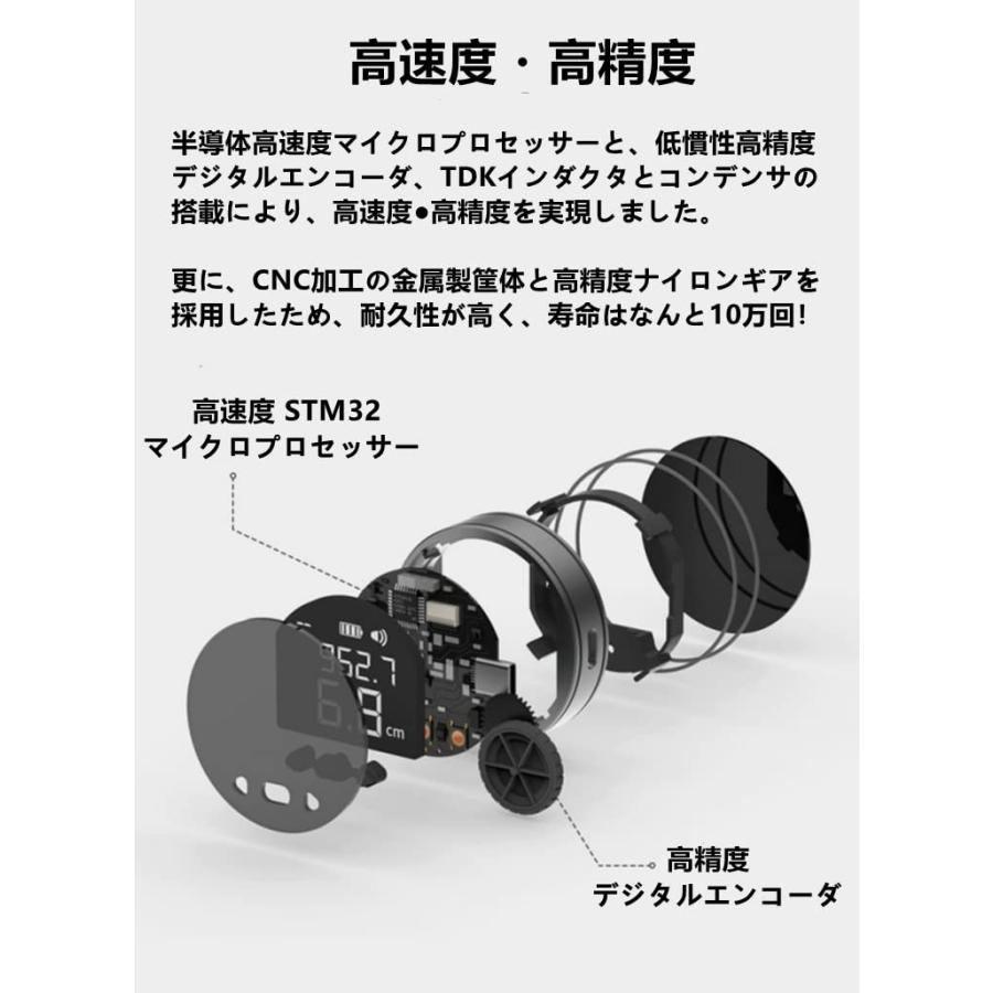 【翌日配達 即納】デジタル ローリングメジャー 高精度 転がすだけで測定 メジャー 巻き尺 LEDディスプレイ 自動記録 35g超軽量 Type-C充電 直線・曲線・立体物 : RUMAY公式 ...