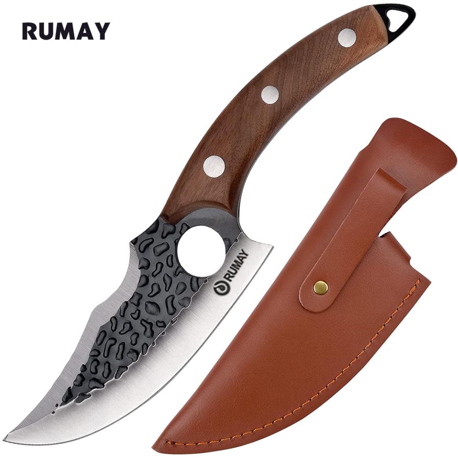 Rumay 【 数量限定レビュー特典 即納 】出刃包丁 料理包丁 骨取りナイフ 三徳庖丁 ボーニングナイフ バトニング ナイフ アウトドア ...