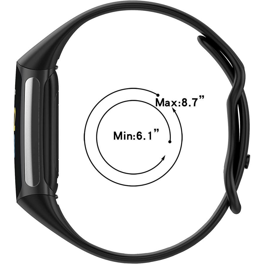 6色セット For Fitbit Charge 5ストラップと互換性のあるストラップ、交換用のソフトシリコンスポーツバンドリストバンドCharge5 : RUMAY公式ショップ - 通販 ...