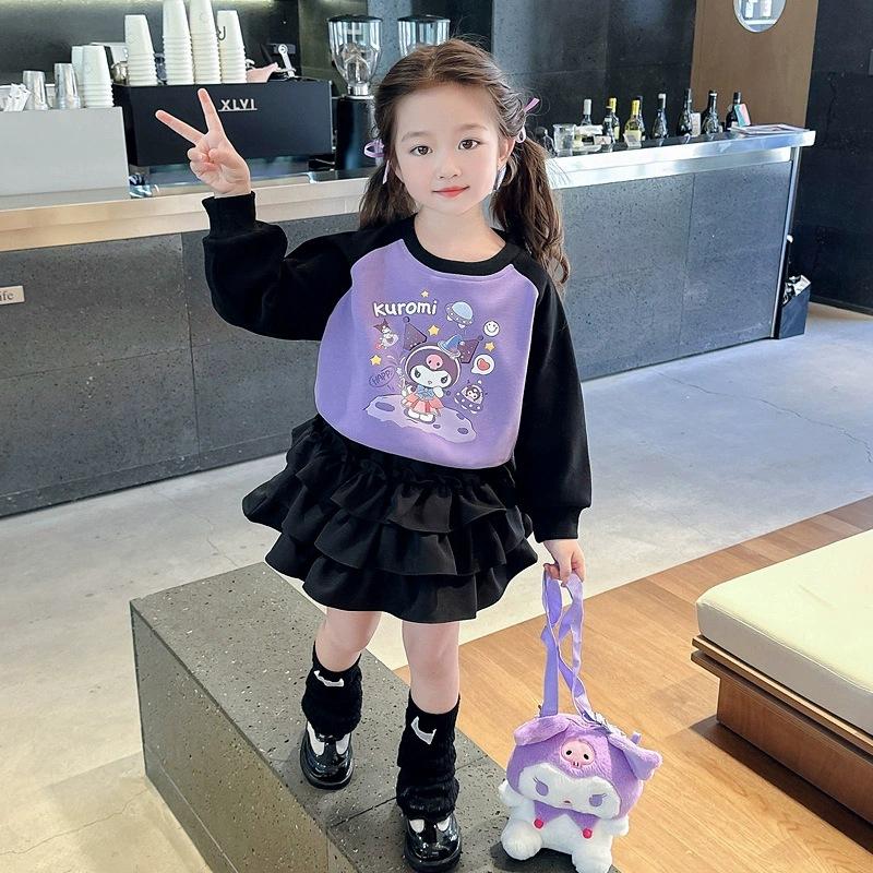 クロミちゃん マイメロ 春 長袖 ワンピース スカート パーカー キッズ服 子供服 春秋冬 女の子 クロミワンピース 運動服 レーディス ミニスカート 120cm~170cm : ユーラオシ ...