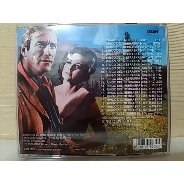 ニーノ・オリヴィエロ ringo del nebraska(1966) サウンドトラック盤 CD イタリア盤 :nebraska:ほっぺちゃ ...