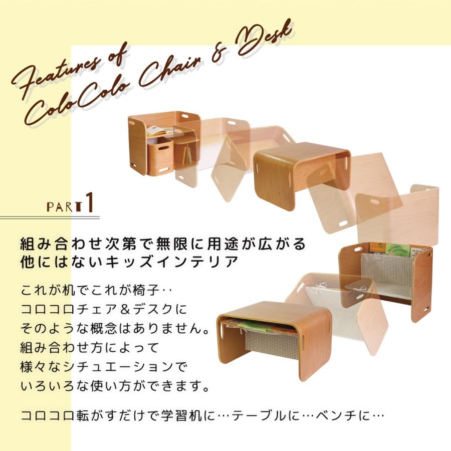 HOPPL コロコロチェア＆デスク アウトレット 公式限定 キッズデスク 数量限定 3点セット 限定品 デスク キッズチェア コロコロチェア 木製 天然木 : HOPPL ベビーキッズ ...