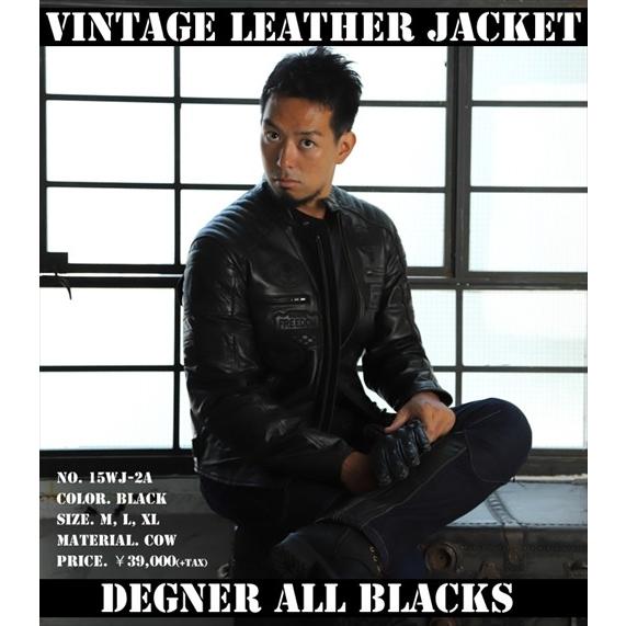 DEGNER デグナー 15WJ-2A ヴィンテージ レザージャケット ブラック サイズXL : アイネット Yahoo!ショッピング店 - 通販 - Yahoo!ショッピング