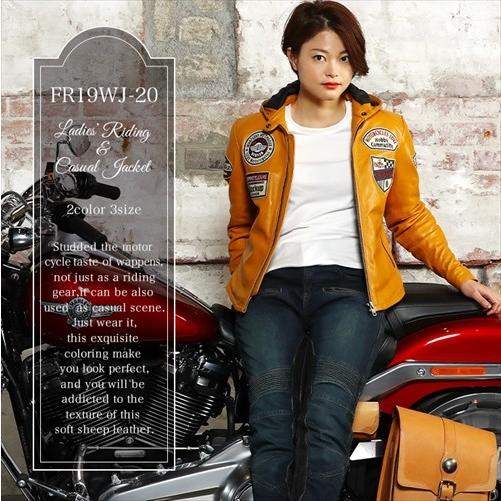 DEGNER デグナーFR19WJ-20 レディースフード付 レザージャケット キャメル サイズS : アイネット Yahoo!ショッピング店 - 通販 - Yahoo!ショッピング