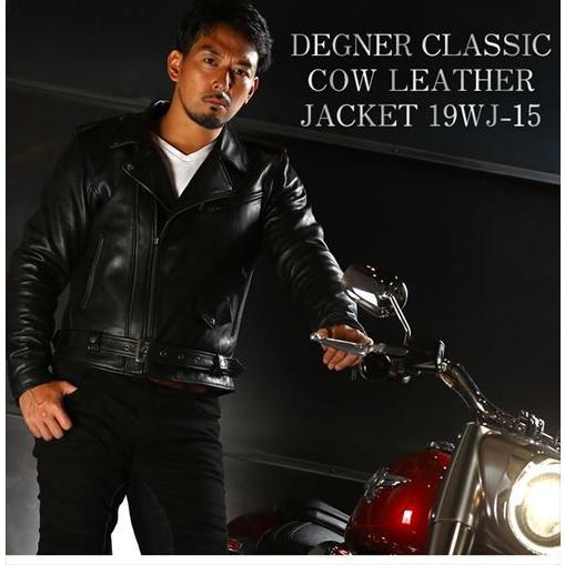 DEGNER デグナー19WJ-15 カウレザーダブルジャケット ブラック サイズ2XL : 74473 : アイネット Yahoo!ショッピング店 - 通販 - Yahoo!ショッピング