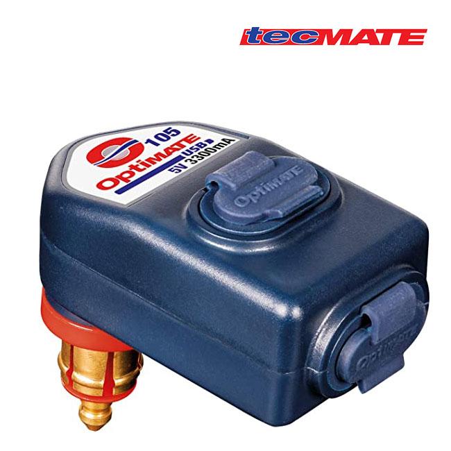 OptiMATE テックメイト TECMATE O-105v2 3300mA 2ポート・USB充電器 90°DINプラグ バイク用 USBチャージャー 防水キャップ付 : アイネット ...