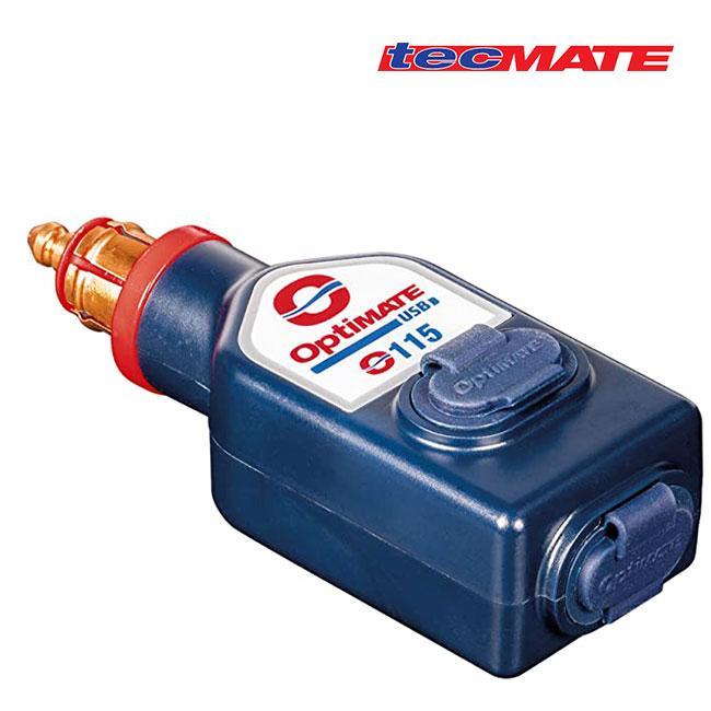 OptiMATE オータムセール テックメイト TECMATE O-115v2 3300mA 2ポート・USB充電器 180°DINプラグ バイク用 USBチャージャー 防水キャップ付 ...