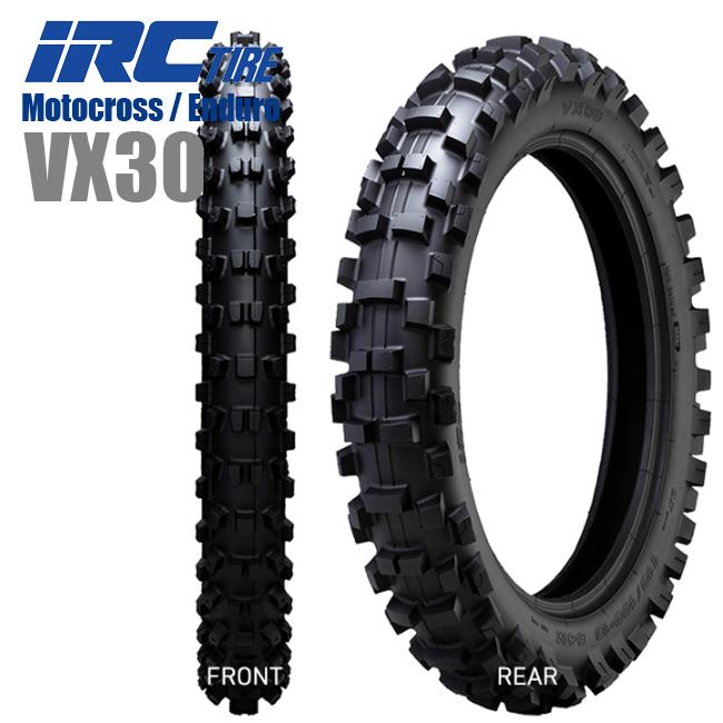 送料無料 IRC VX30 100/90-19 19inch 57M WT リア用 321658 アイアールシー チューブタイプ 公道走行不可 レース用 RACE オフロードタイヤ ...