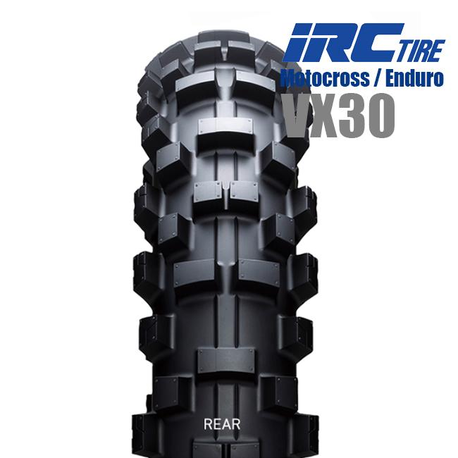 IRC 送料無料 VX30 110/90-19 19inch 62M WT リア用 321655 アイアールシー チューブタイプ 公道走行不可 ...