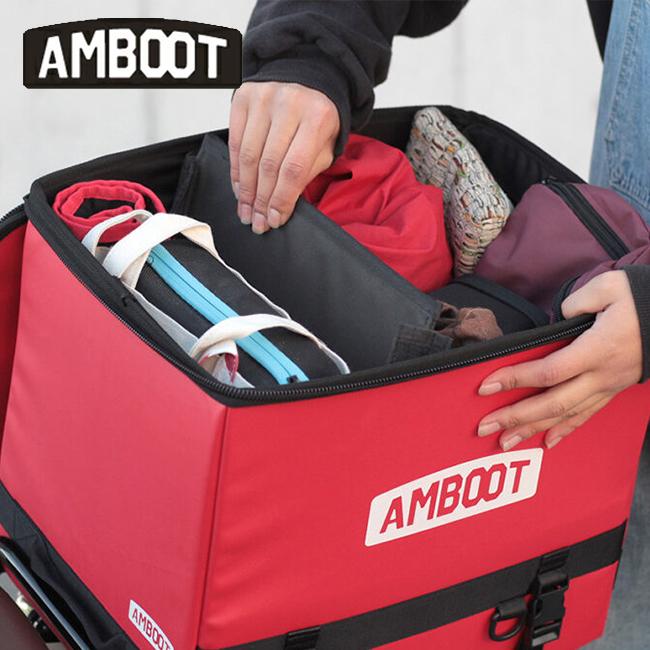 送料無料 AMBOOT アンブート リヤボックス AB-RB01-BK ブラック バイク用 30L 大型キャリア 通勤 通学 折り畳み 日帰りツーリング レインカバー付属 カラー7色 : アイ ...
