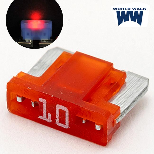 在庫有 メール便可 グローヒューズ低背ヒューズ LED ASM-L10 10アンペア レッド ワールドウォーク 車 バイク メンテナンス ...