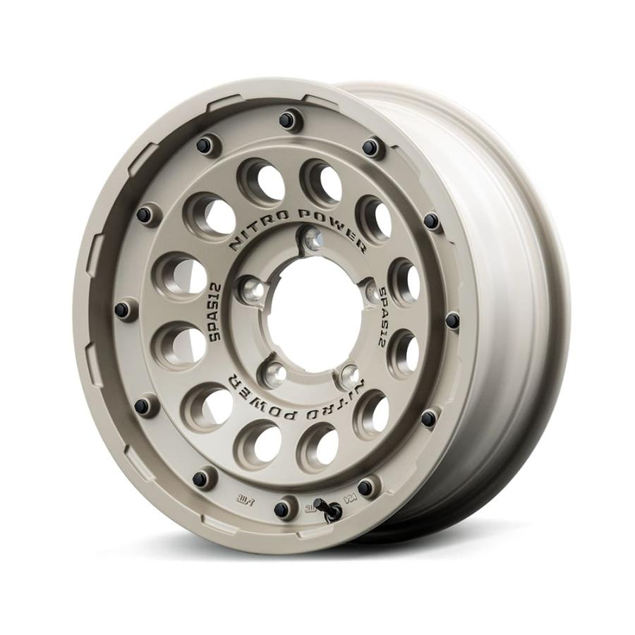 16インチ 5H139.7 5.5J +20 5穴 ナイトロパワー H12 ショットガン ホイール 1本 セミグロスサンドベージュ MID NITRO POWER H12 SHOTGUN ...