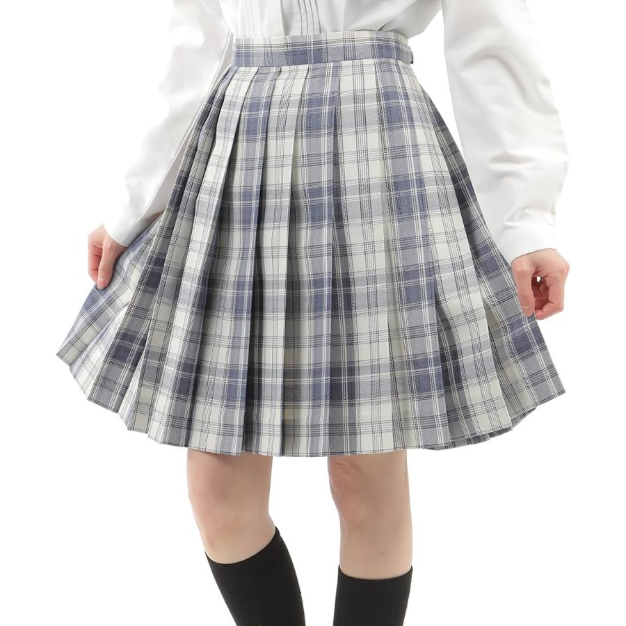 プリーツスカート チェック柄 丈48cm 膝上 スクールスカート 制服 女子高生 e244(ライトグレー, S) :2B4SHRYQ9G:スピード発送 ホリック - 通販 - Yahoo!ショッピング
