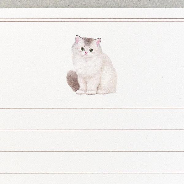 レターセット A5 Minou 猫 ティナ 4450101 （24） 便箋8枚 封筒4枚 横罫 ねこ ネコ 通年柄 オールシーズン NB エヌビー :4450101:堀萬昭堂 ヤフー店 ...