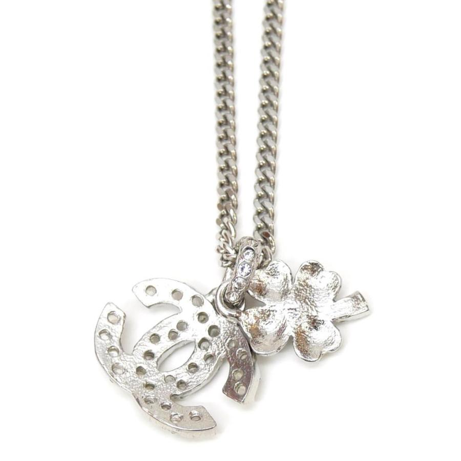 CHANEL ペンダントネックレス ココマーク×クローバー ラインストーン 04C シルバー【中古】(64206) : 堀田商事質店 Yahoo!店 - 通販 - Yahoo!ショッピング