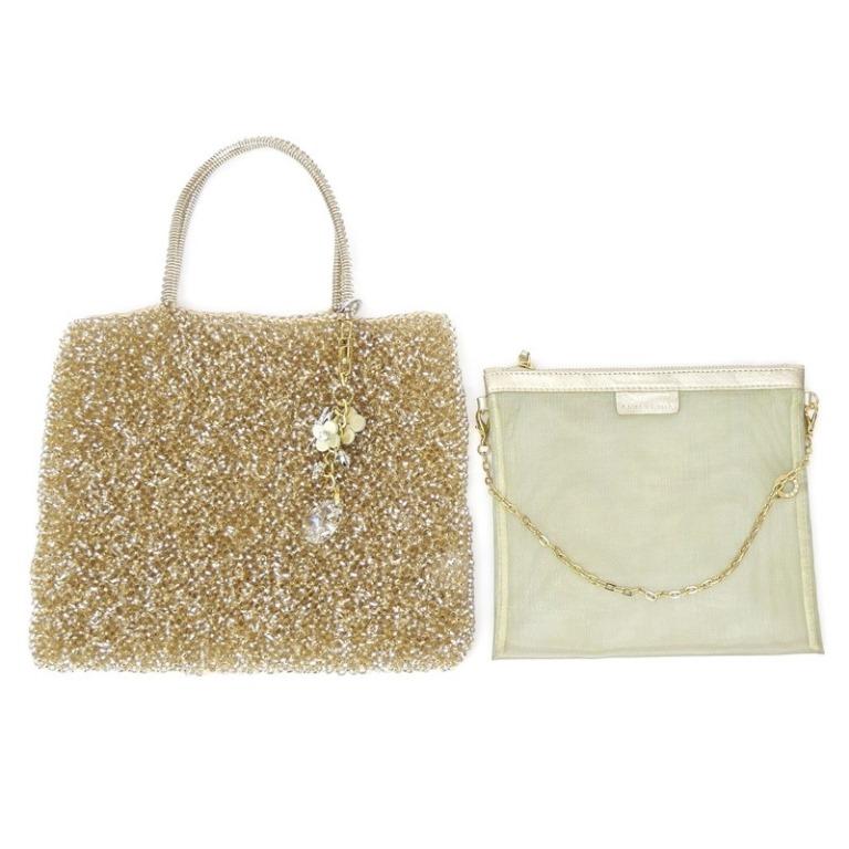 ANTEPRIMA アンテプリマ ワイヤーバッグ メッシュインナーバッグ・フラワーチャーム付き ゴールド 【中古】(68445) : 堀田商事 ...