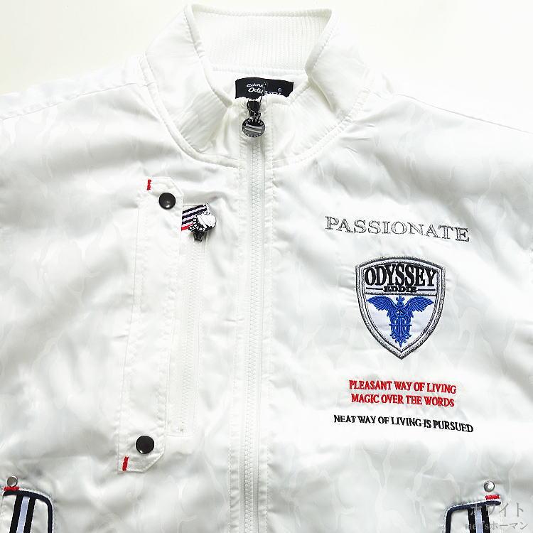 2022年秋冬新作 ビッグ有 Odysseyオデッセイ 迷彩 ジャガード織 ワッペンロゴ刺繍 総裏 中綿キルティング ジャケット/ブルゾン 白 ...