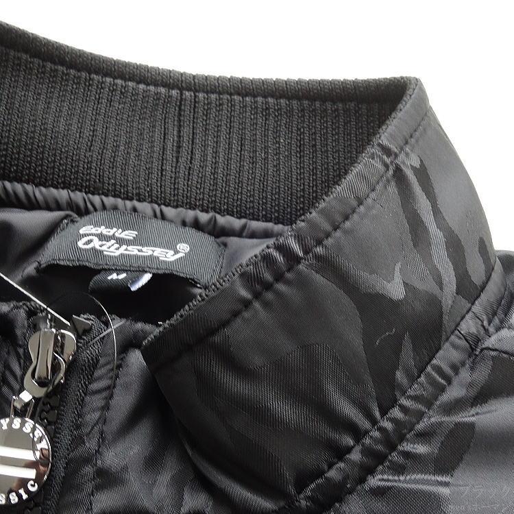 2022年秋冬新作 ビッグ有 Odysseyオデッセイ 迷彩 ジャガード織 ワッペンロゴ刺繍 総裏 中綿キルティング ジャケット/ブルゾン 白 ...