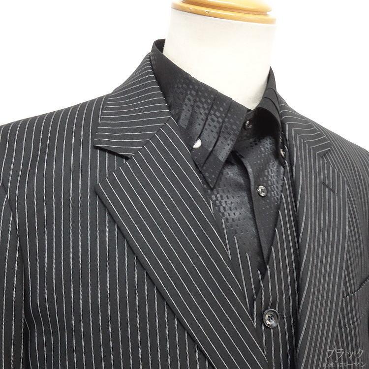 2023年春物新作 ビッグ有 DropHead/ドロップヘッド 白ストライプ柄 ベスト アジャスター 2つ釦シングルスーツ スリーピース 3 ...