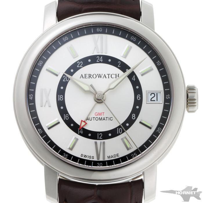 AEROWATCH アエロウォッチ ルネッサンス ビッグ GMT オートマチック A71930 AA03 SS メンズ 時計 2110249 ...