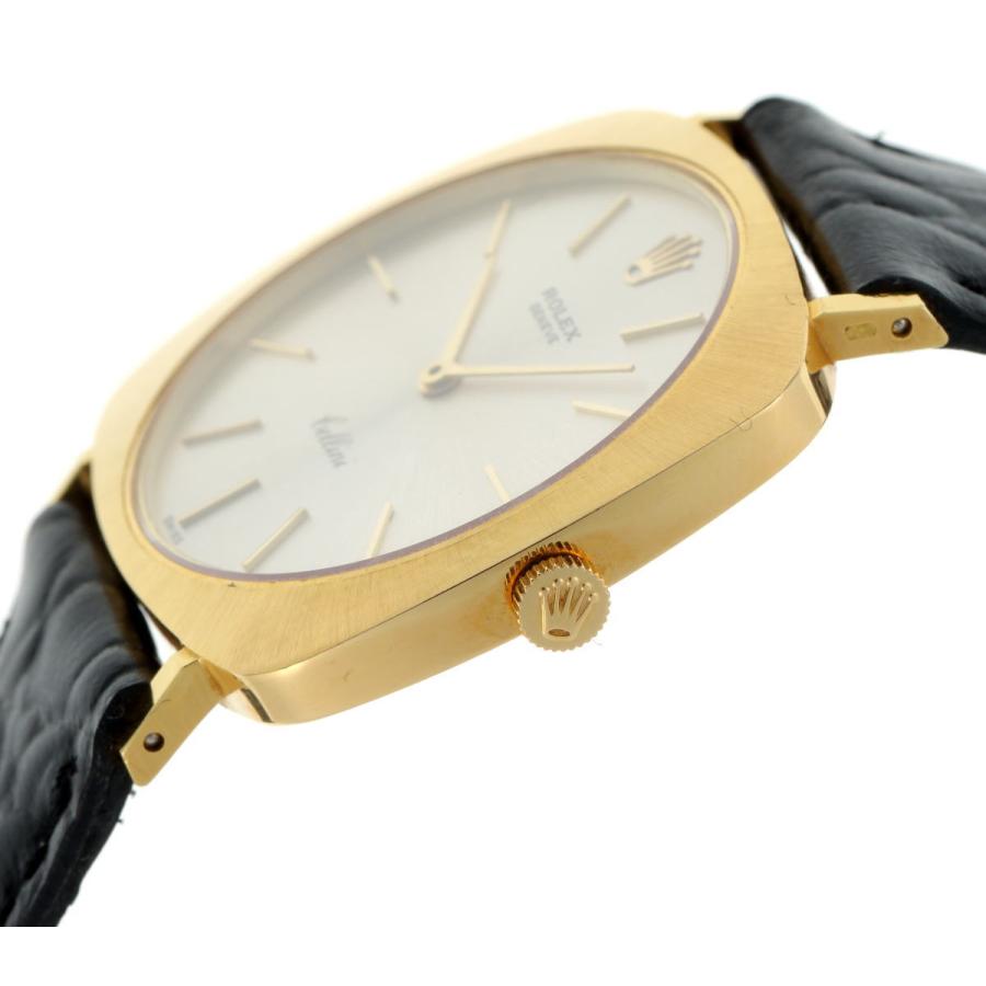 チェリーニ ROLEX ロレックス クッションケースウォッチ 手巻 Cal.1600 3747 750YG ボーイズ 時計 2310212 ...