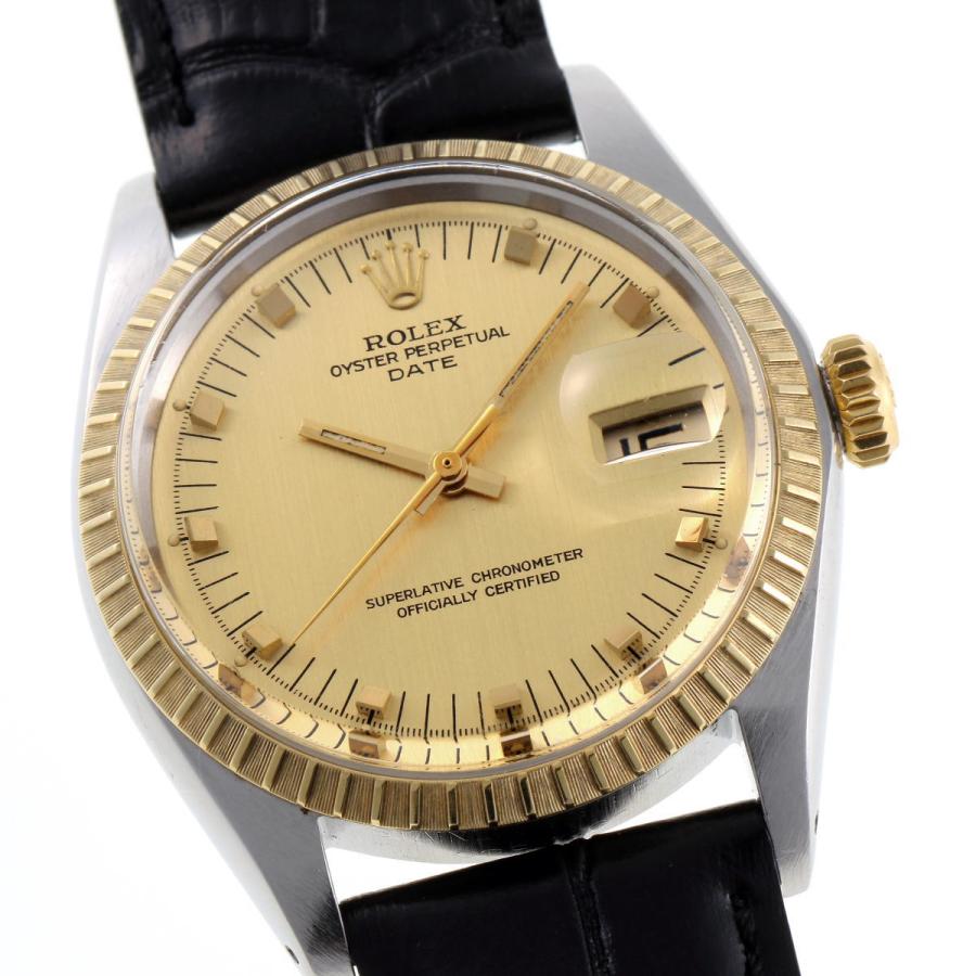 オイスター パーペチュアル ROLEX ロレックス デイト オートマチック Cal.1570 Ref.1505 SS / YG メンズ 時計 ...