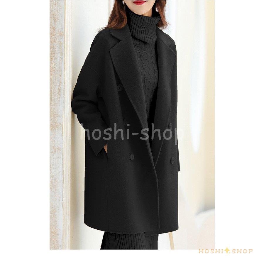 チェスターコート レディース 秋冬 40代 ミディアム丈 ラシャコート