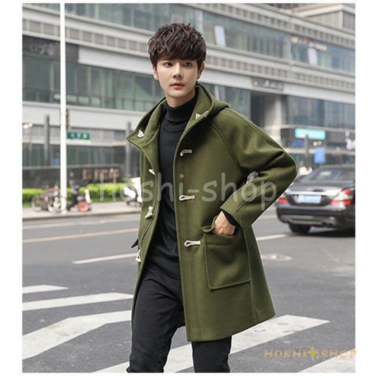 ダッフルコート メンズ チェスターコート メルトン ロングコート