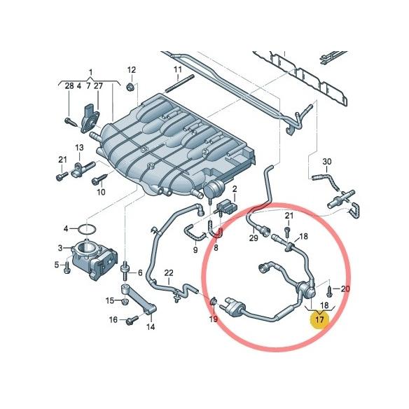 VW / Audi パージバルブ Assy 『 06J 133 781 CE 06H 906 517 H 』 ゴルフ6 GTI シロッコ ...