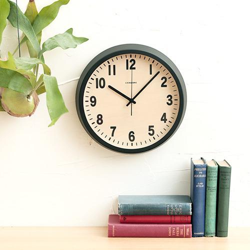 CHAMBRE PUBLIC CLOCK シャンブル パブリッククロック ブラック CH-027BK 掛け時計 電波時計 インターゼロ おまけ付き :00013041 ...
