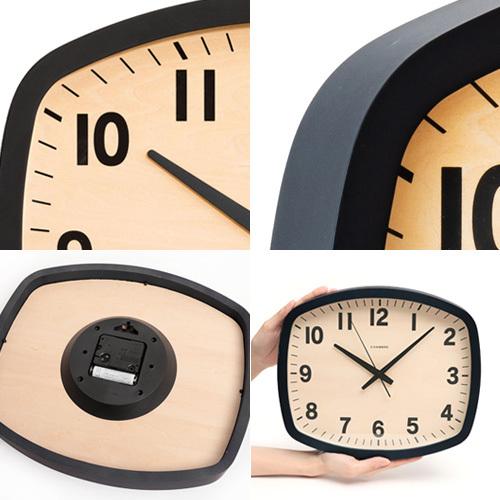 CHAMBRE R-SQUARE CLOCK シャンブル レクタングル スクエアクロック CH-028 電波時計 掛け時計 インターゼロ おまけ付き ナチュラル 日本製 : 00013043 ...